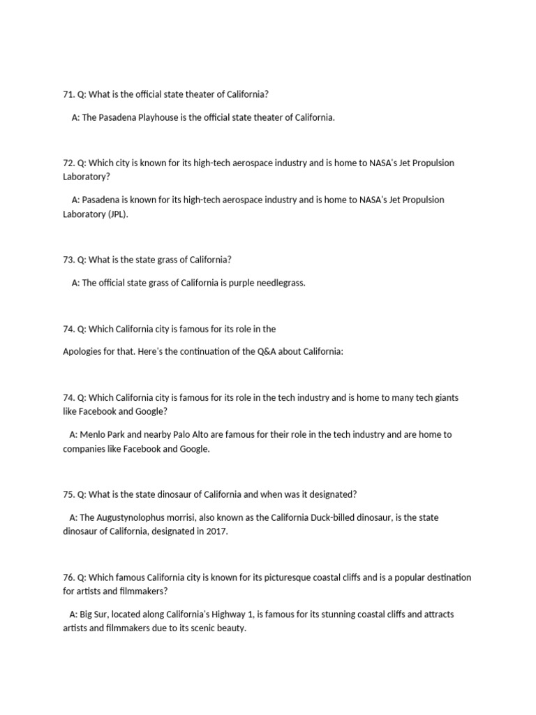 California Questions and Answers Part 8 | PDF
