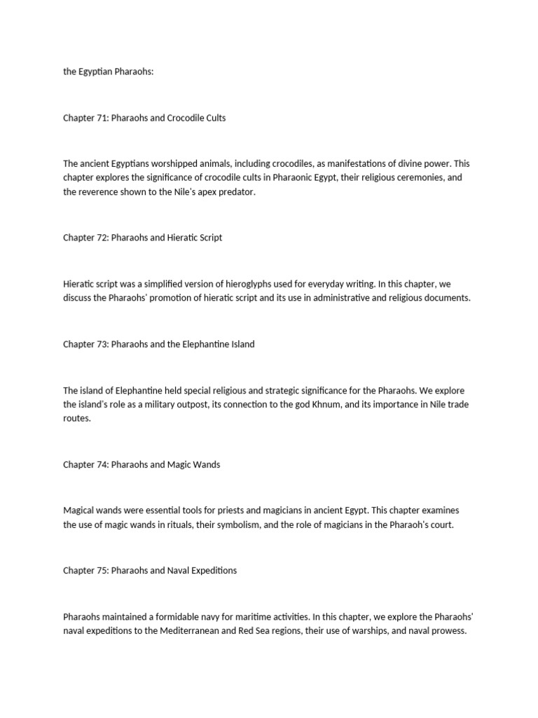 Egyptian Pharaohs Lecture 7 | PDF | Ancient Egyptian Religion | History