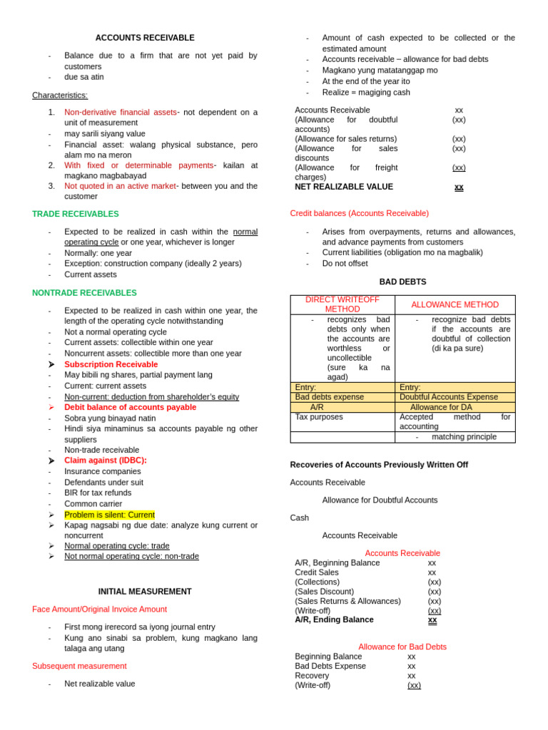 Accounts Receivable | PDF | Bad Debt | Accounting Accounts Receivable | PDF | Bad Debt | Accounting