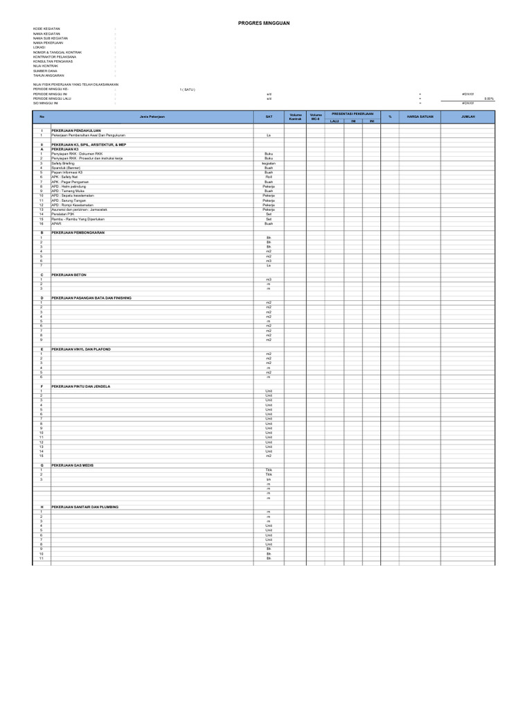 Contoh Progres | PDF