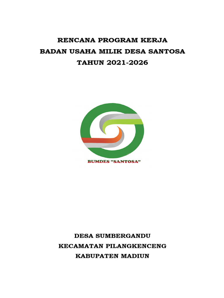 Program Kerja Bumdesa Santosa | PDF