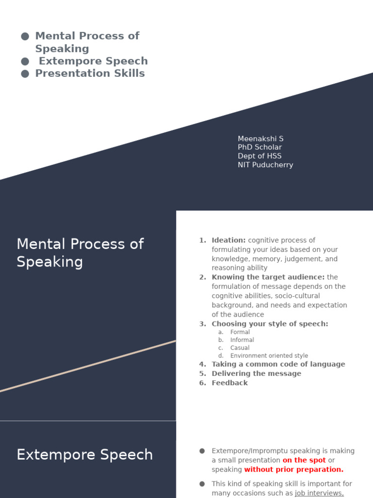 Extempore & Presentation | PDF