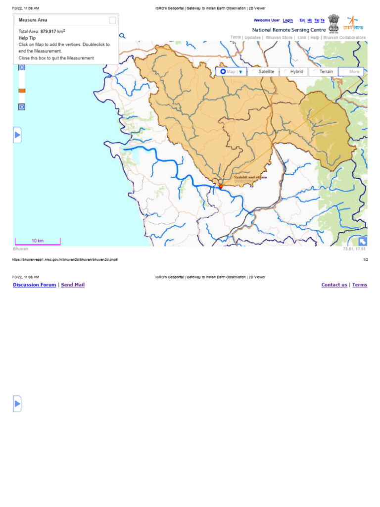 ISRO's Geoportal - Gateway To Indian Earth Observation - 2D Viewer ...