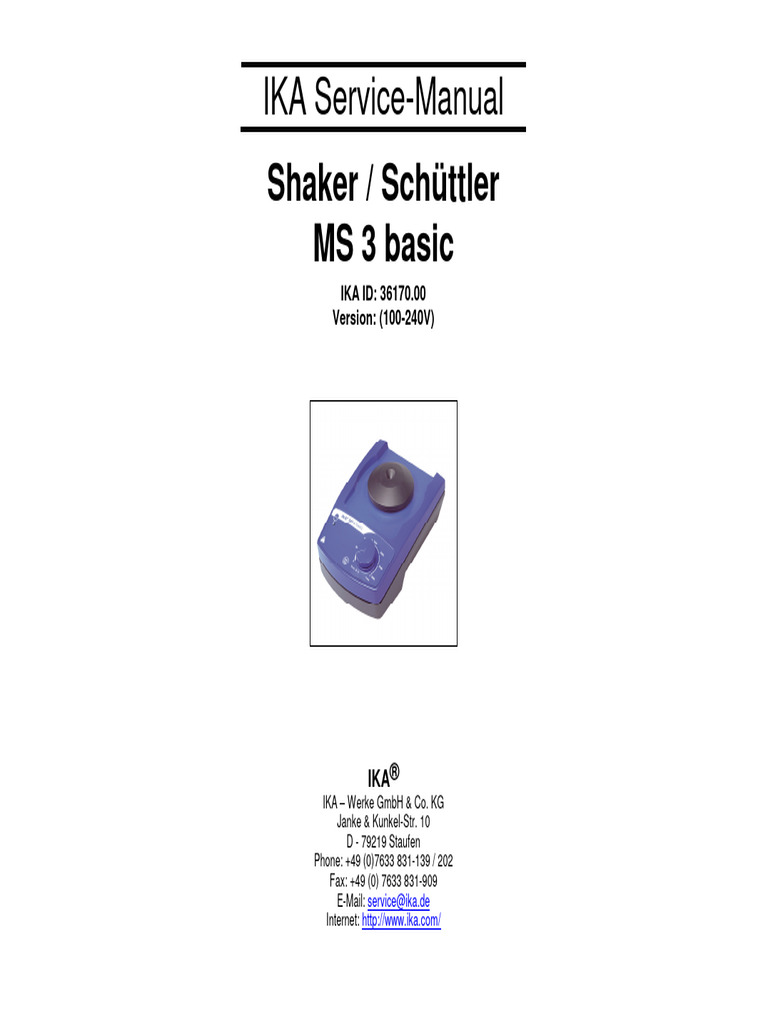 AGITADOR Ika MS 3 Basic | PDF