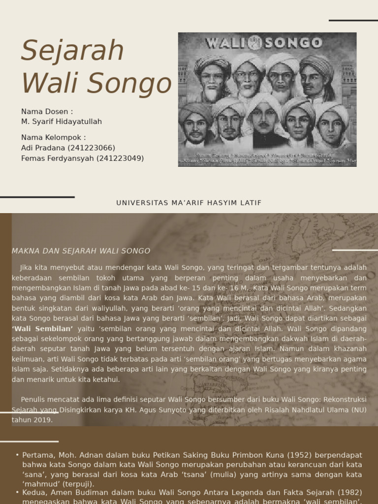 Presentasi Sejarah Wali Songo | PDF