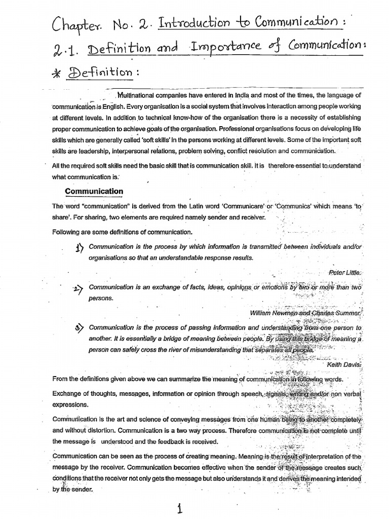 Chapter 2 Introduction To Communication | PDF