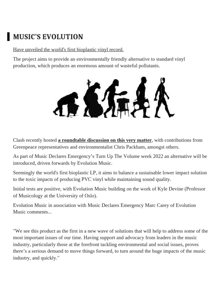 Music's Evolution | PDF