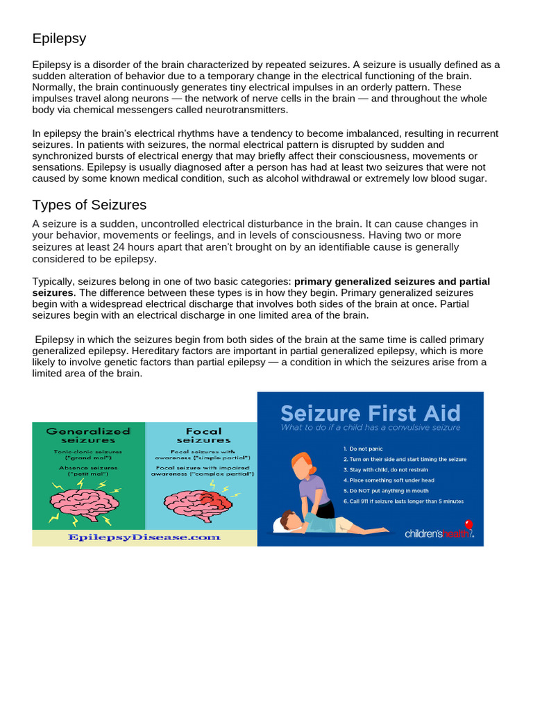 Epilepsy and Seizures | PDF