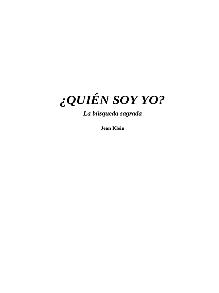 Quien Soy Yo | PDF