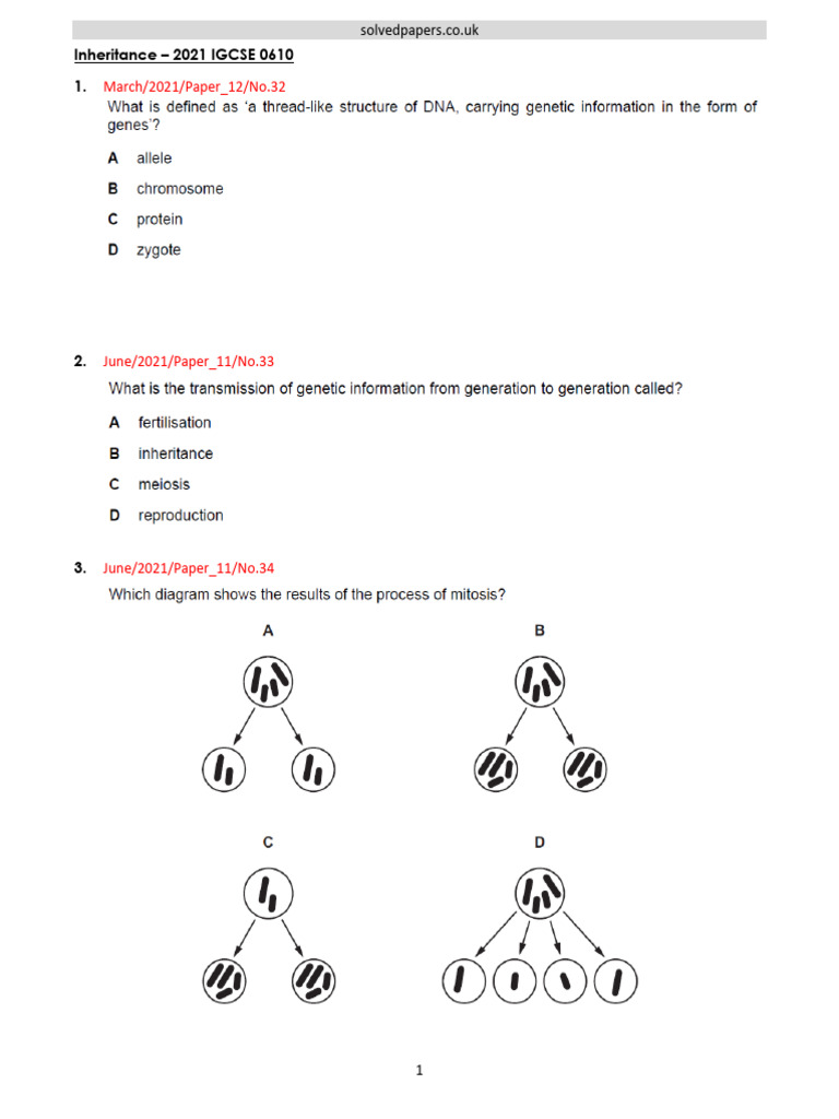 2021J-Inheritance-IGCSE-0610-stru | PDF