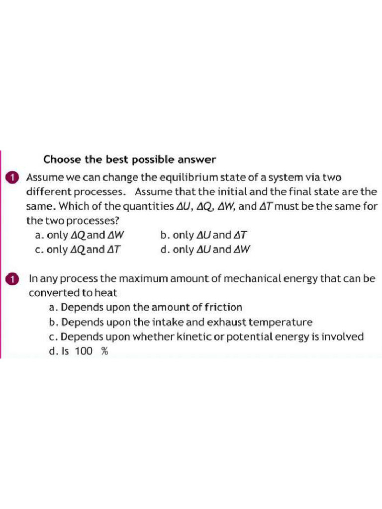 Xii Physics Revision Assignment Heat | PDF
