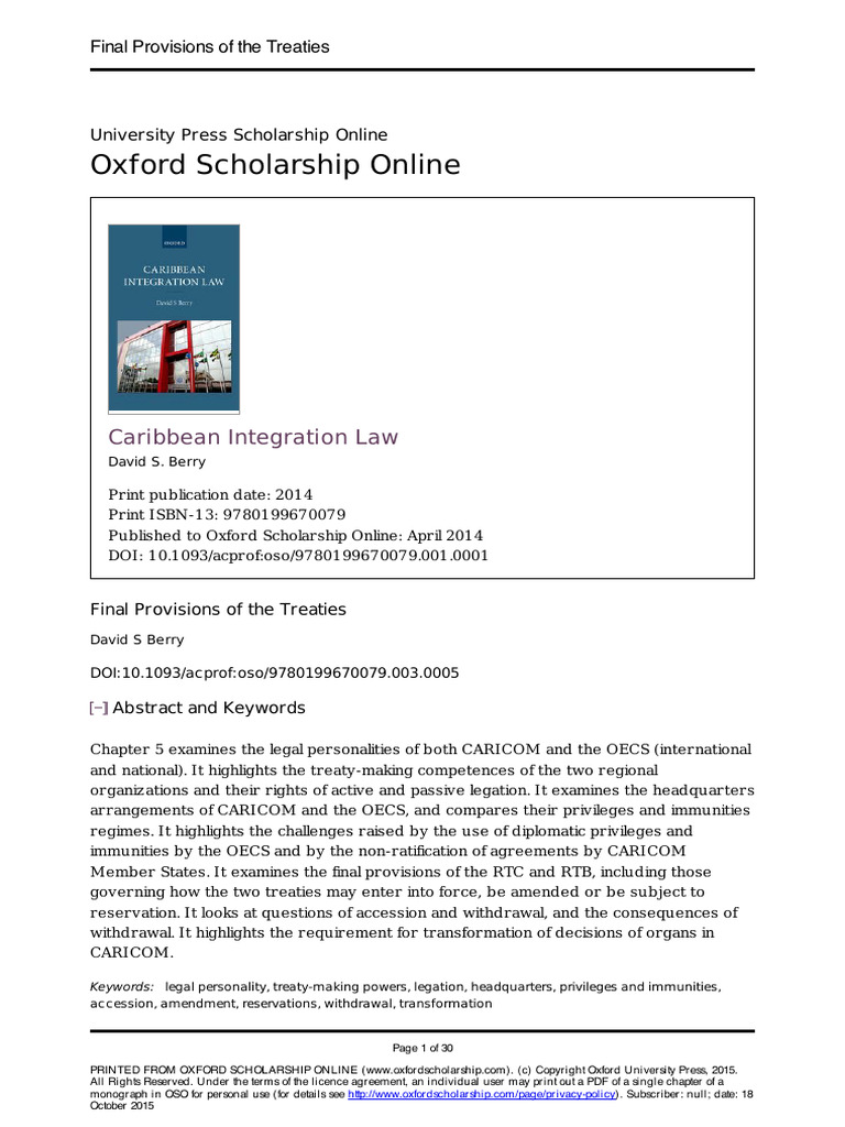 5-Final Provisions of The Treaties | PDF