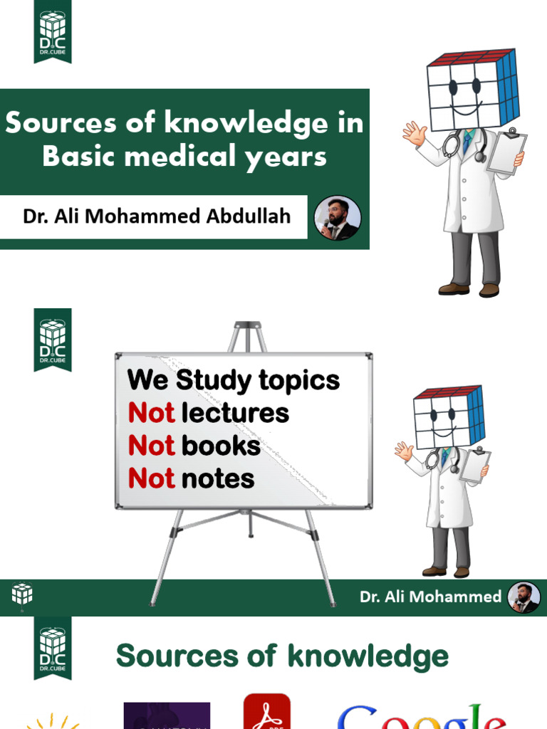 Sources of Knowledge For Basics Medical Years | PDF