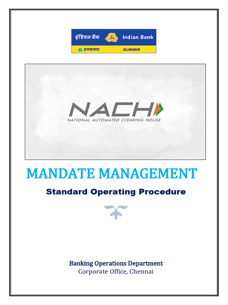 SOP for Mandate Management System | PDF | Debit Card | Finance & Money ...