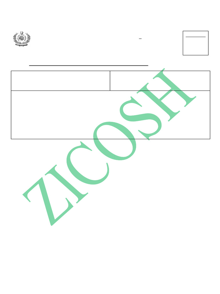 GK-III Pakistan Affairs SUBJECTIVE-2024 | PDF