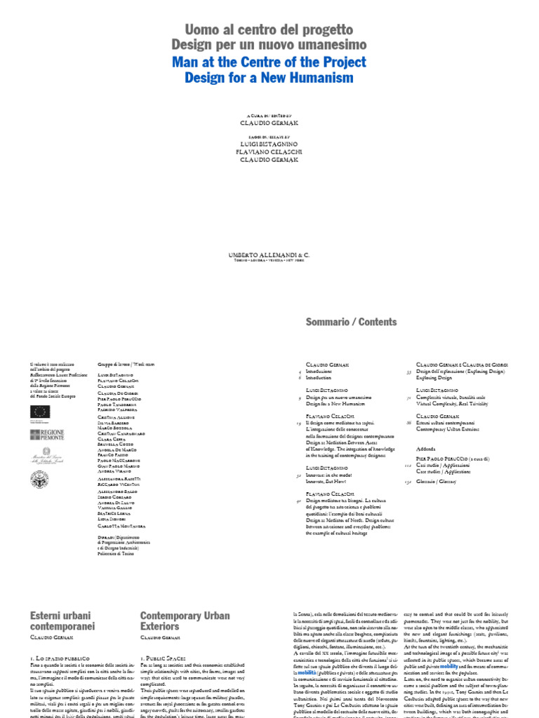 Uomo Al Centro Del Progetto - Saggio | PDF