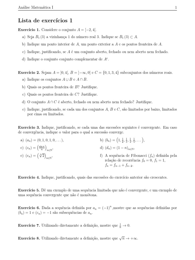Lista Problemas 1 | PDF