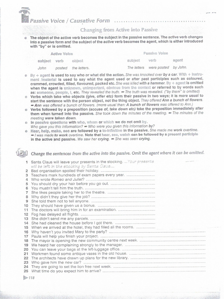 Passive Voice - Tasks | PDF