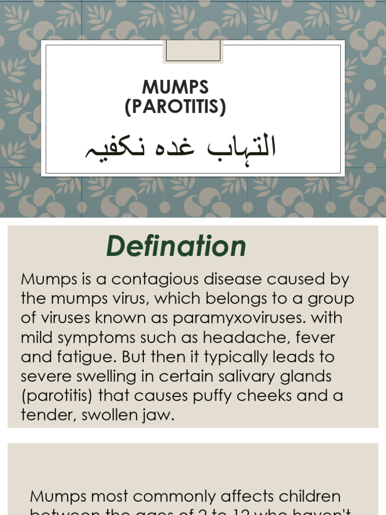 Mumps (Parotitis) | PDF