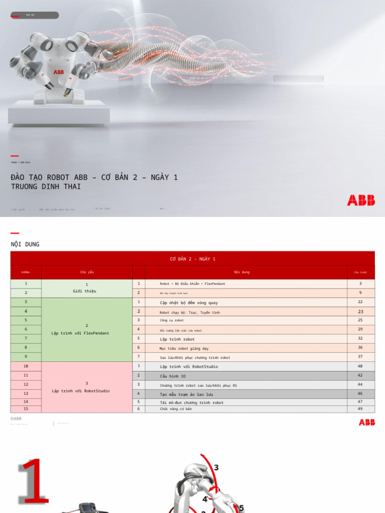 ABB Robot Training Basic 2 - Day 1 - Slide - 0711 | PDF