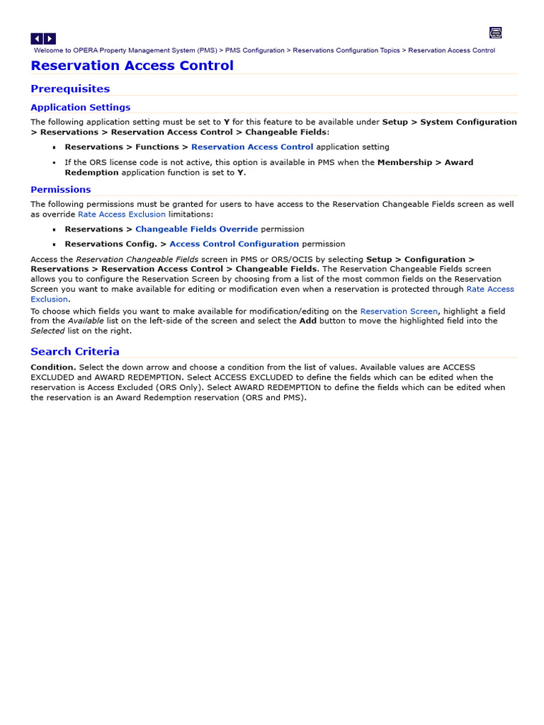 Reservation Access Control | PDF
