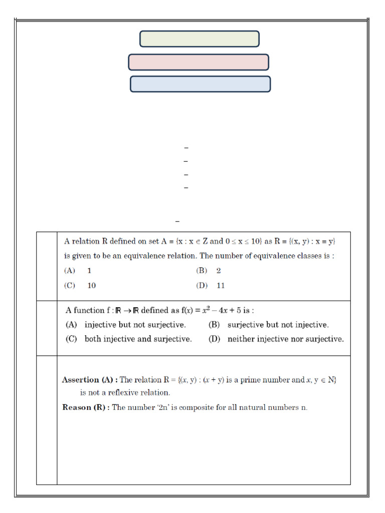 Chapter 1-Relations and Functions 1 | PDF