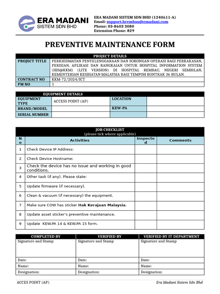 PM FORM HREM (AP) Ver.2 Ver1 | PDF