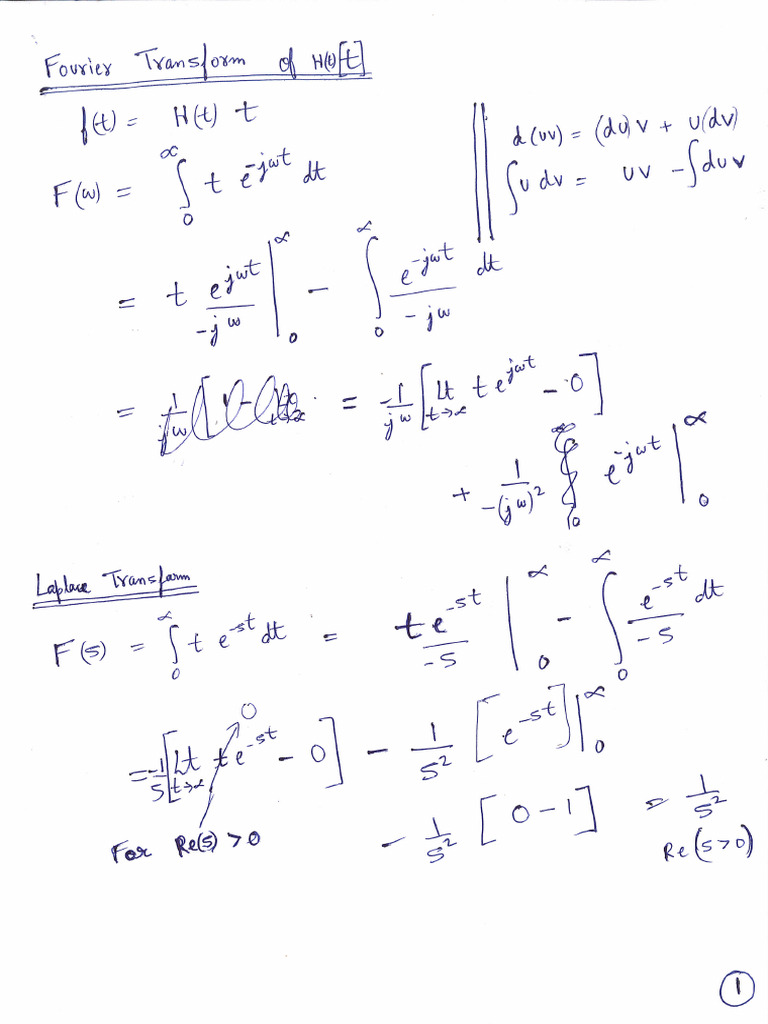 04.2 - Laplace Transform (HandWritten Notes) | PDF