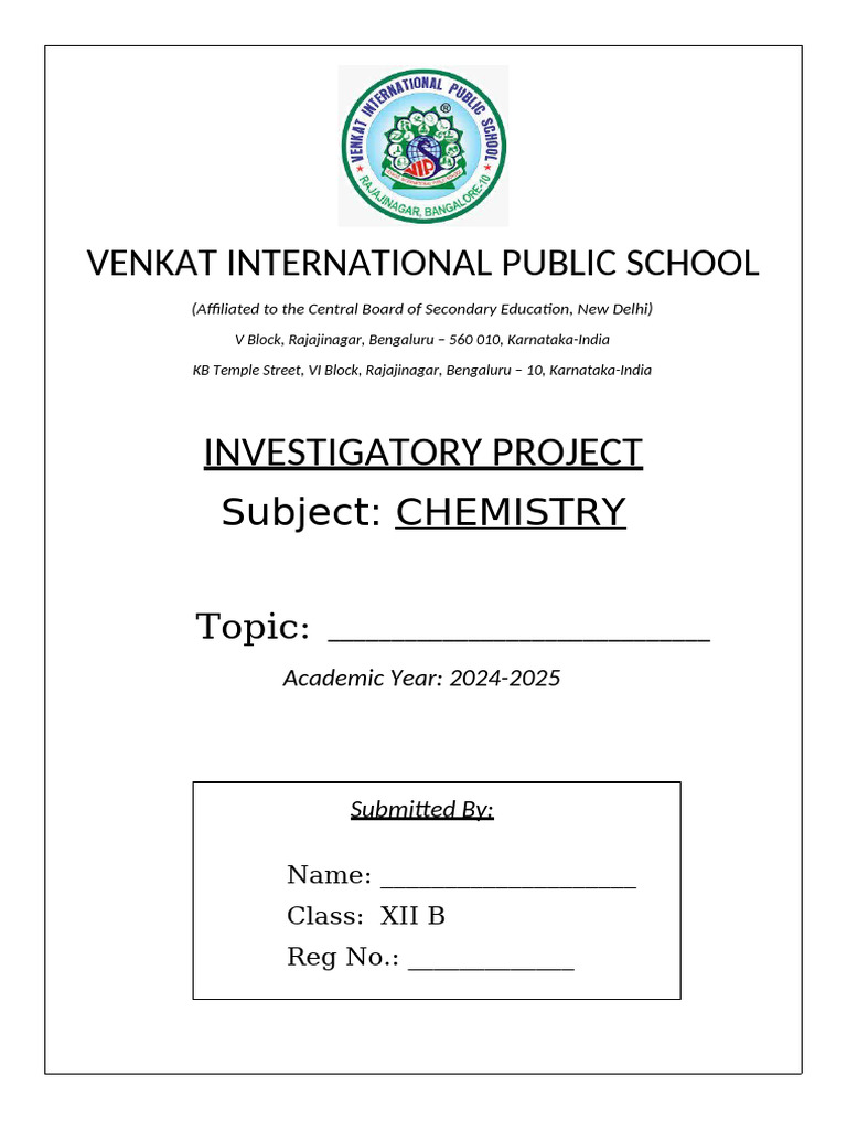 Chem Project | PDF | Business