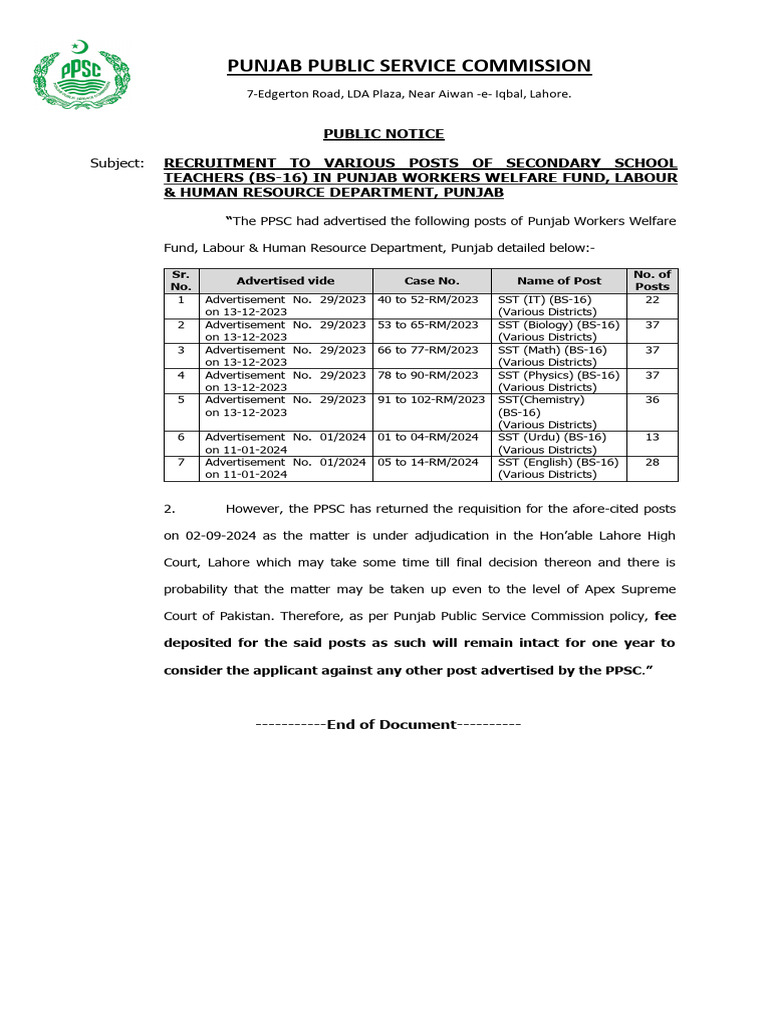 SST Public Notice - 2409051070 | PDF