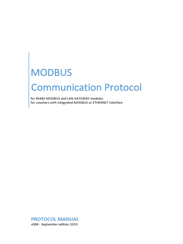 Modbus Communication Protocol | PDF