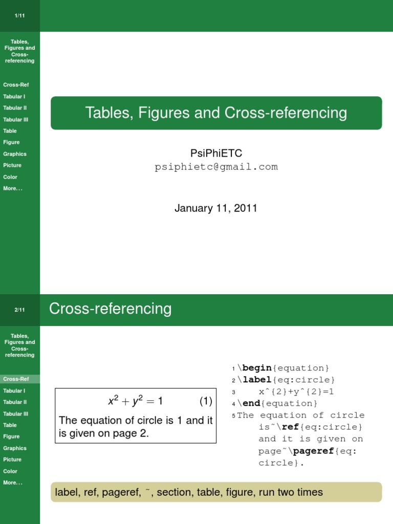 Tables, Figures and Cross-Referencing in LaTeX | PDF | Graphic Design ...