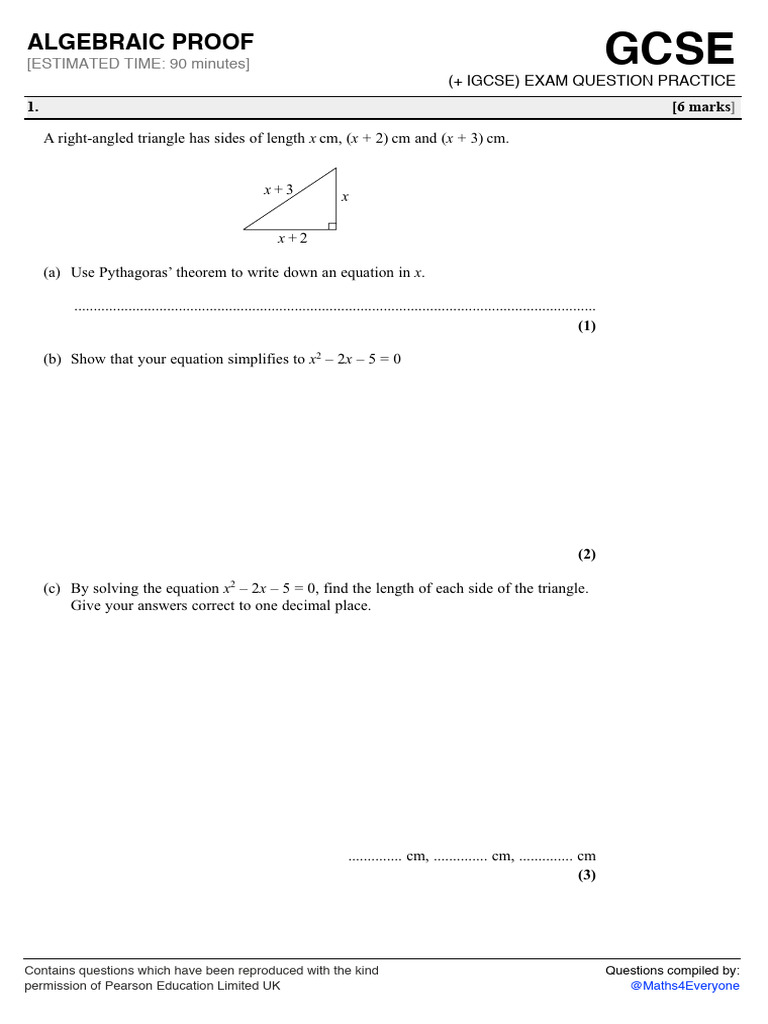 Algebraic Proof | PDF