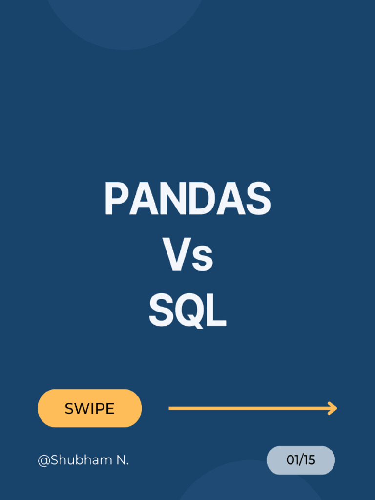 Pandas Vs SQL | PDF