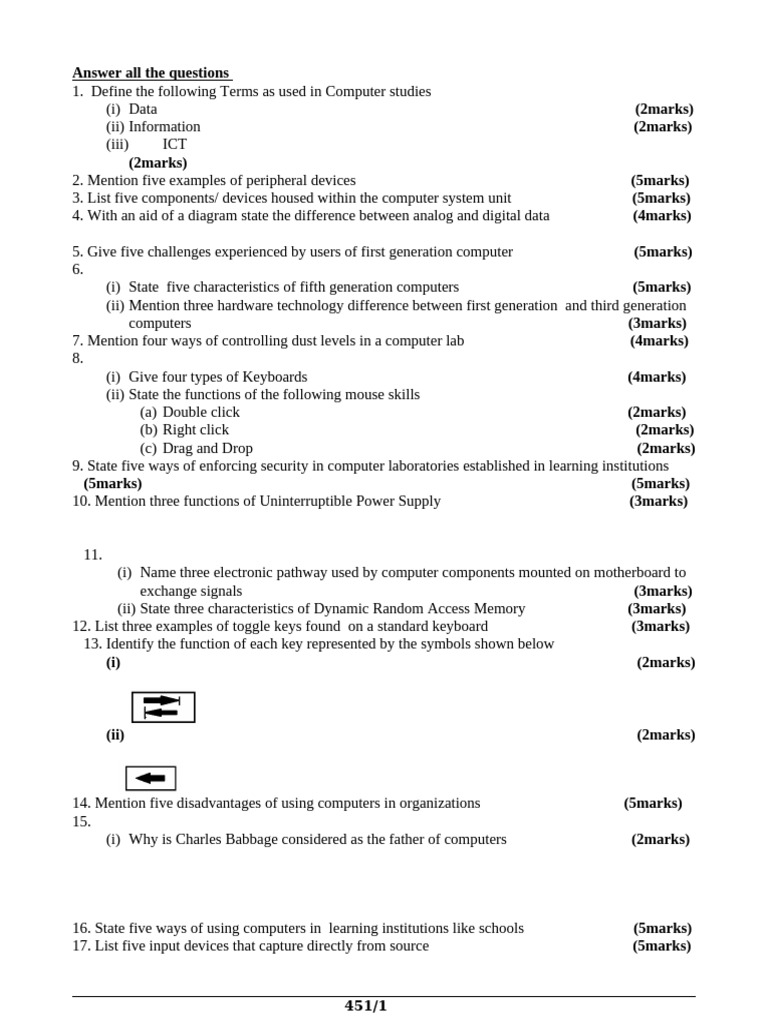 Exam Form 1 | PDF