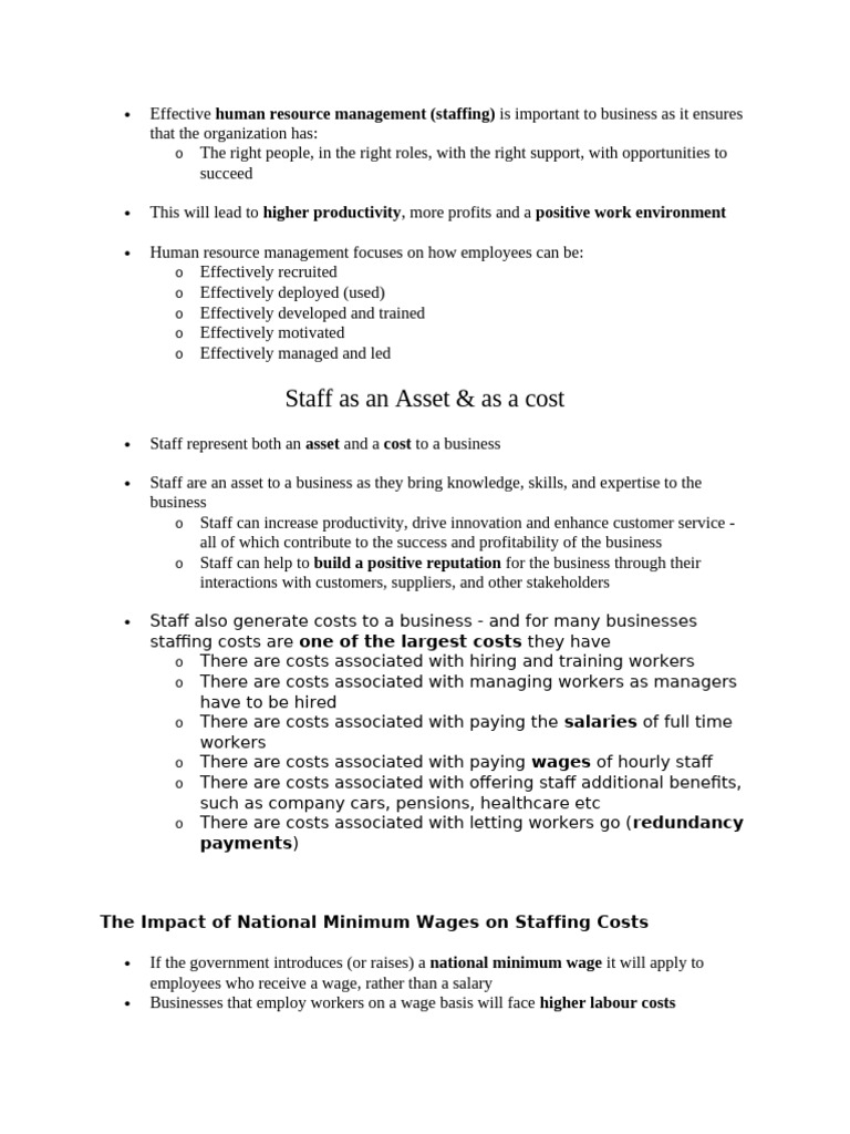 Approaches To Staffing | PDF
