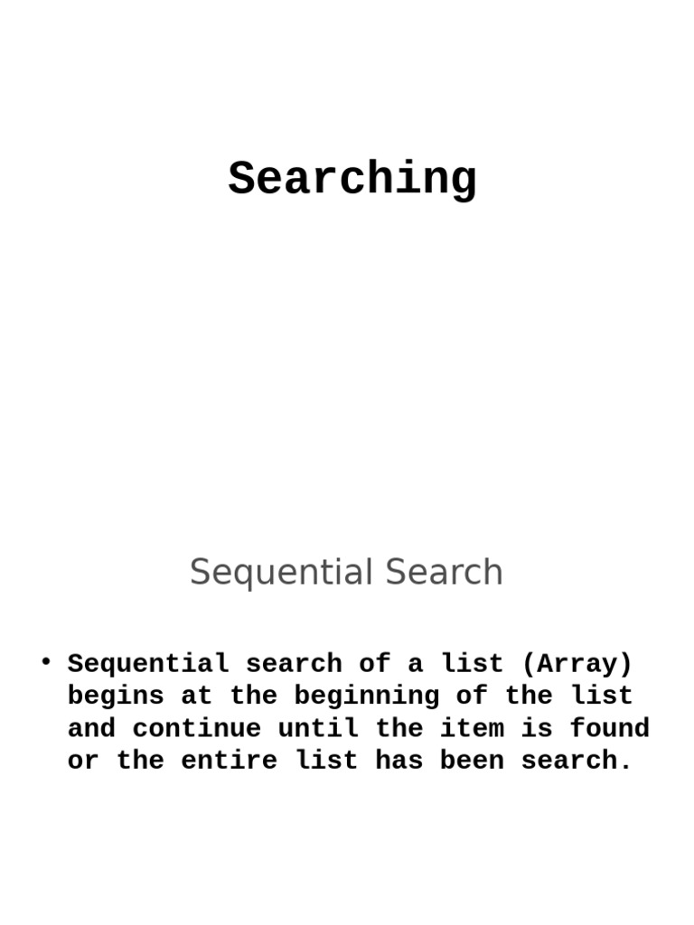 Sequential + Binary Search | PDF