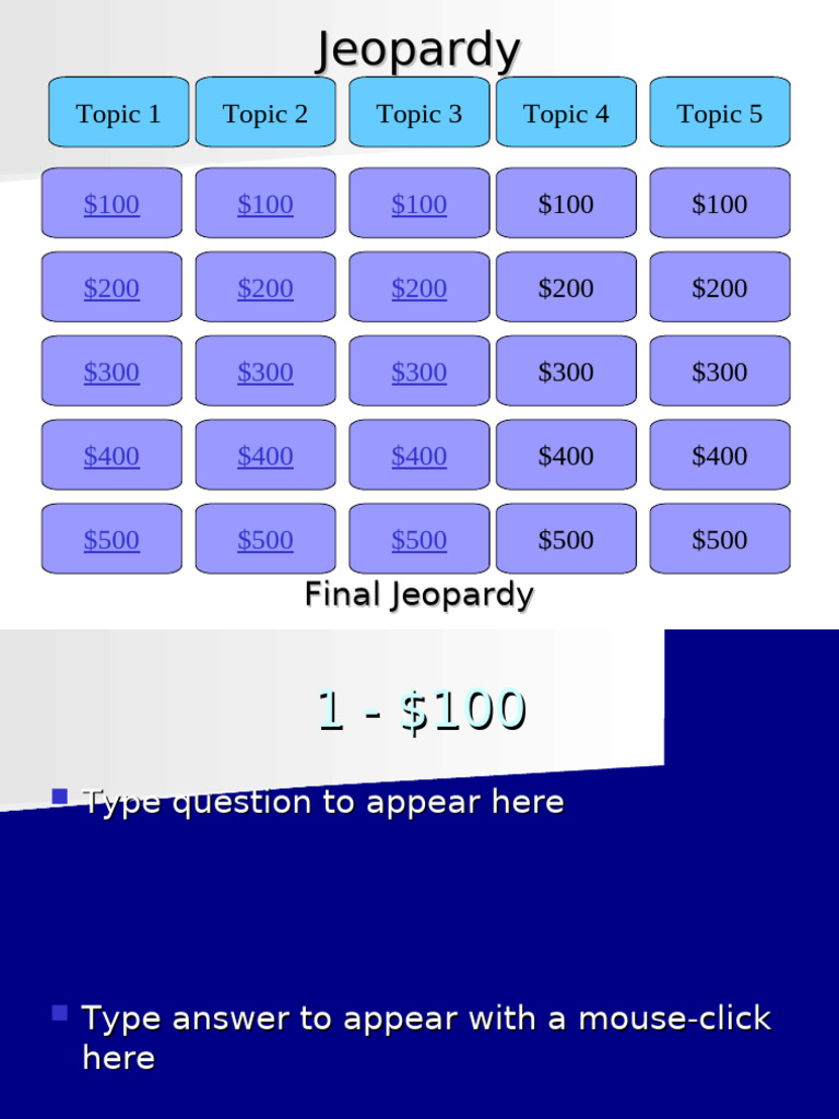 Jeopardy Template | PDF