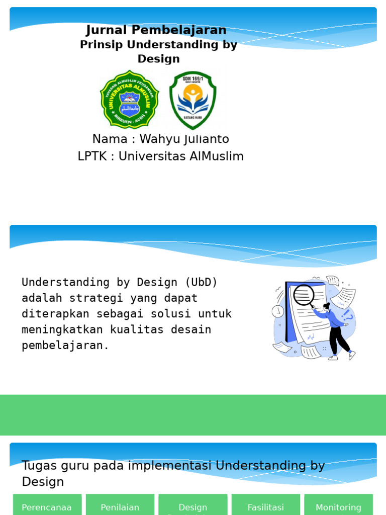 Wahyu Jurnal Pembelajaranku Topik Understanding by Design 1 | PDF