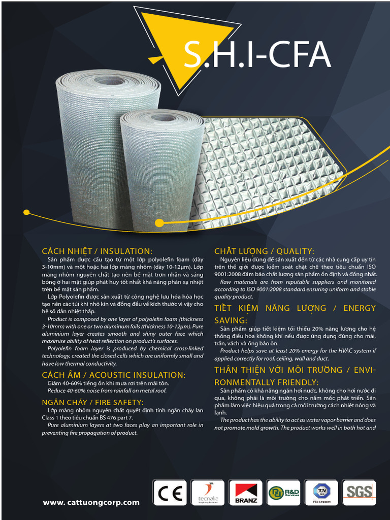 Data Sheet S.H.I-CFA | PDF | Thermal Insulation | Heat Transfer