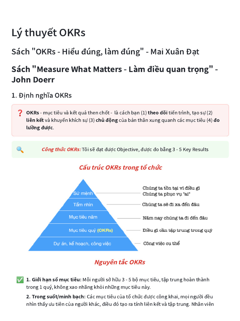 Lý thuyết OKRs | PDF