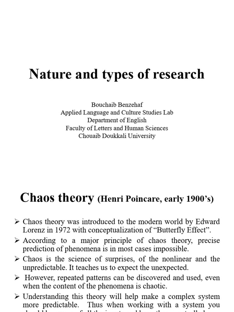 Chaos Theory and Research Methods | PDF | Chaos Theory | Science ...