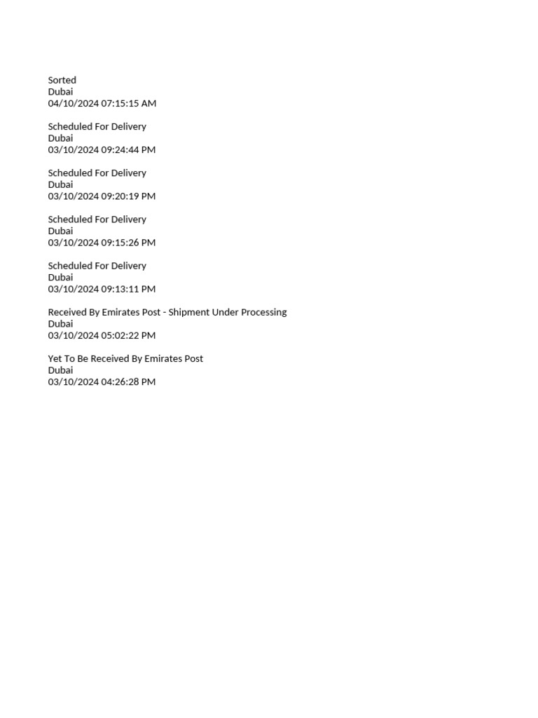 Tracking Information | PDF