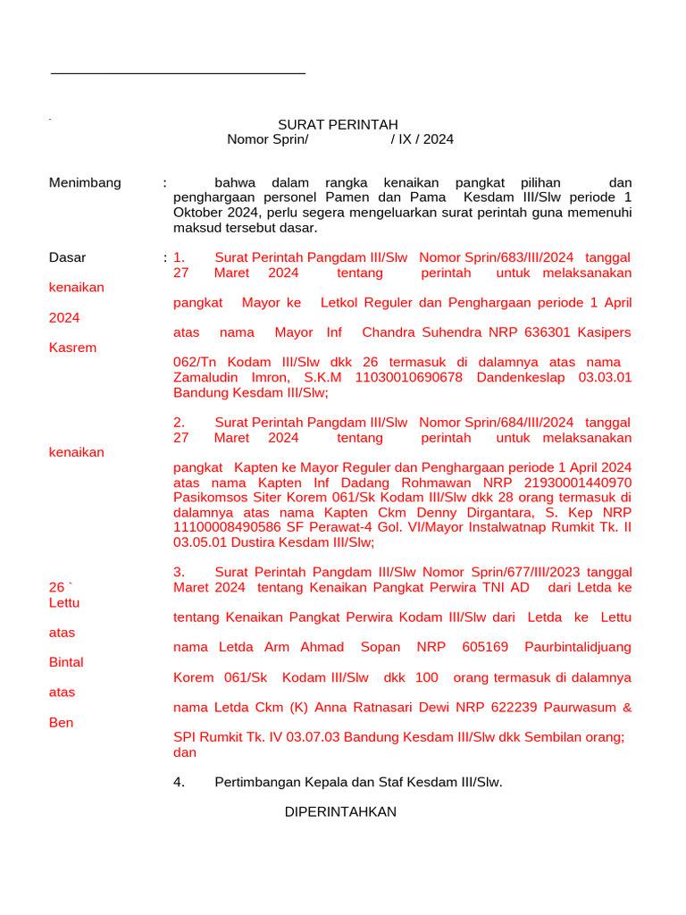 Sprin KP PA 1-4-2024 - PENDAHULUAN | PDF