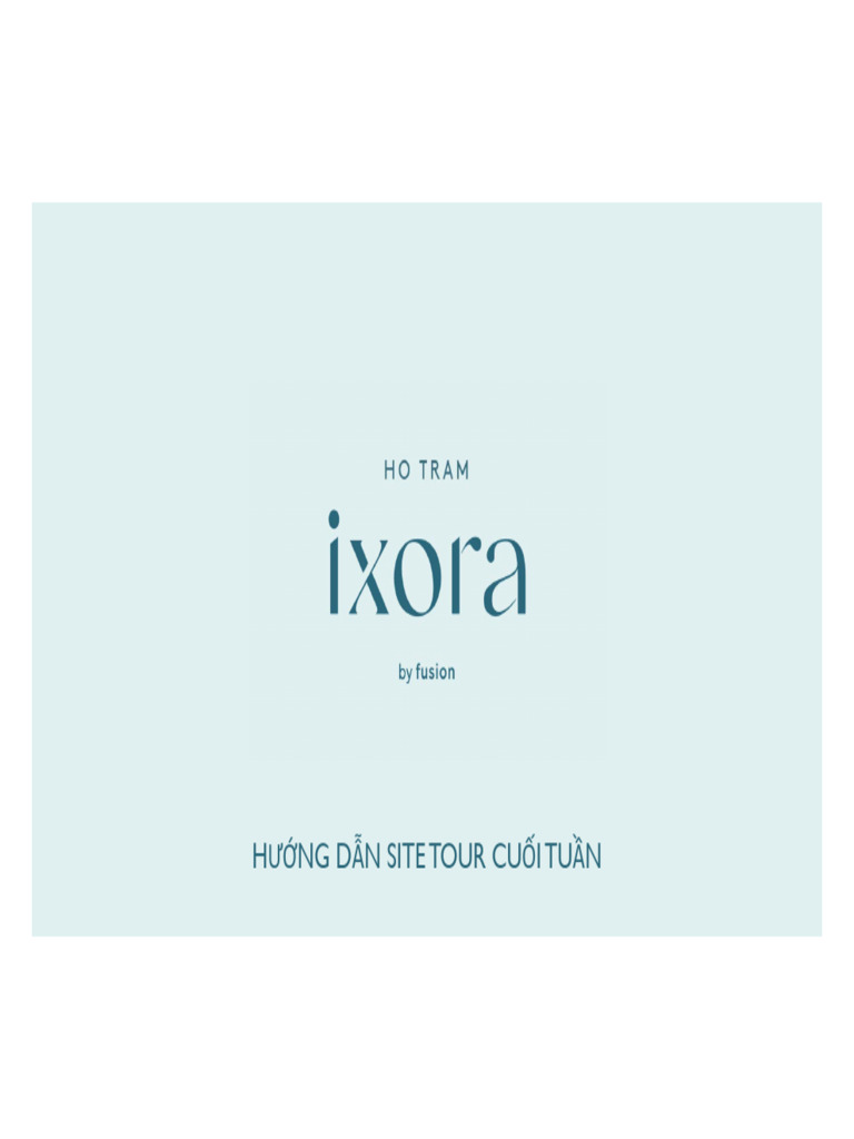 Ixora 2 - Huong Dan Site Tour 2024 | PDF