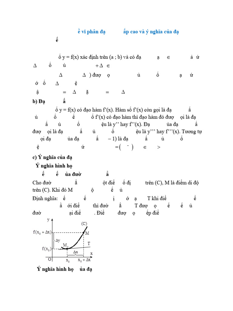 Cac Bai Toan Ve Vi Phan Dao Ham Cap Cao Va y Nghia Cua Dao Ham Toan Lo ...