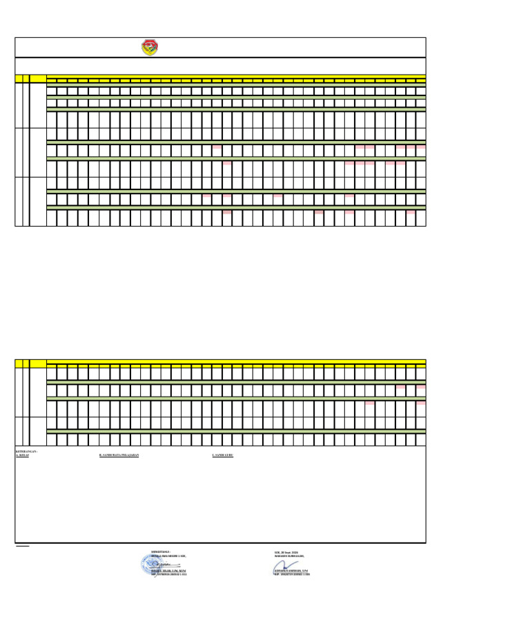 Jadwal Pelajaran Sem.1 Tp. 24-25 - Revisi Fix1 | PDF
