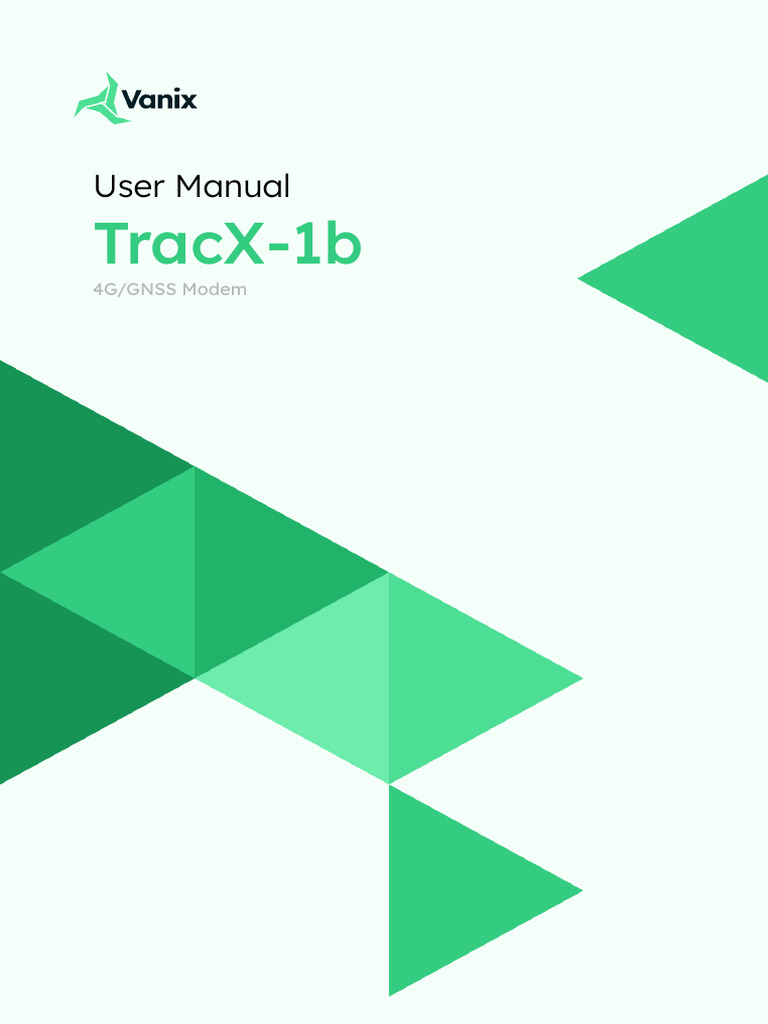 UserManual TracX 1b V1.3 - Latest Edition | PDF