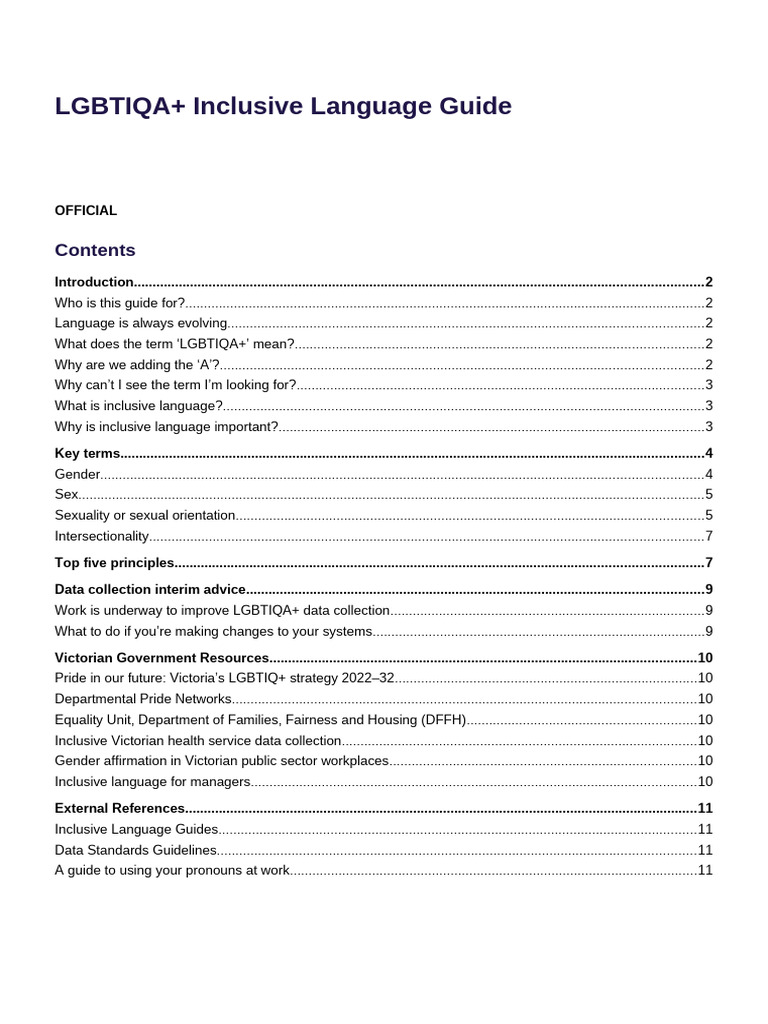 LGBTIQA+ Inclusive Language Guide | PDF | Sexual Orientation | Lgbt