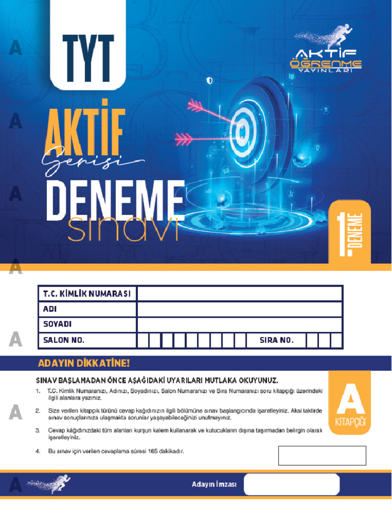 @tgdenemeleriv2 2025 AKTİF TYT 1 DENEME | PDF